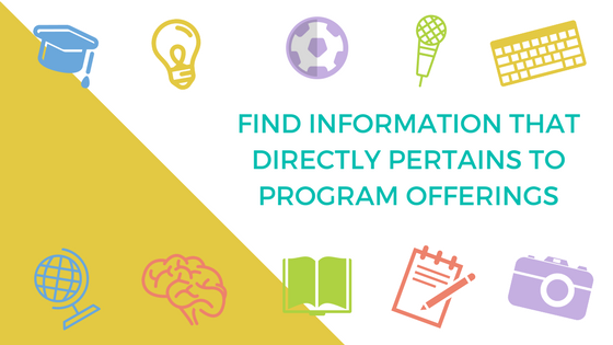 FIND INFORMATION THAT DIRECTLY PERTAINS TO PROGRAM OFFERINGS – Virginia ...